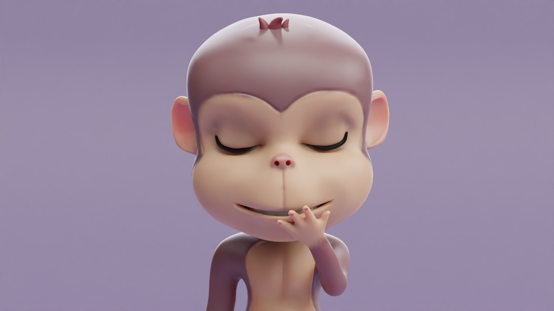 3D Cartoon Monkey Rigged And Animated Model - TurboSquid 2159709