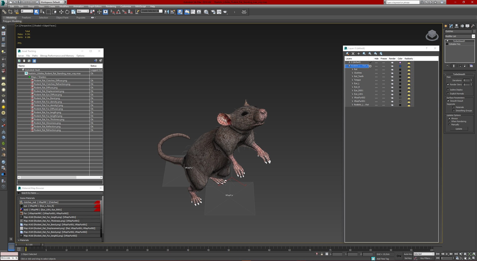 3D Realistic Lifelike Rodent Rat Standing - TurboSquid 2267788