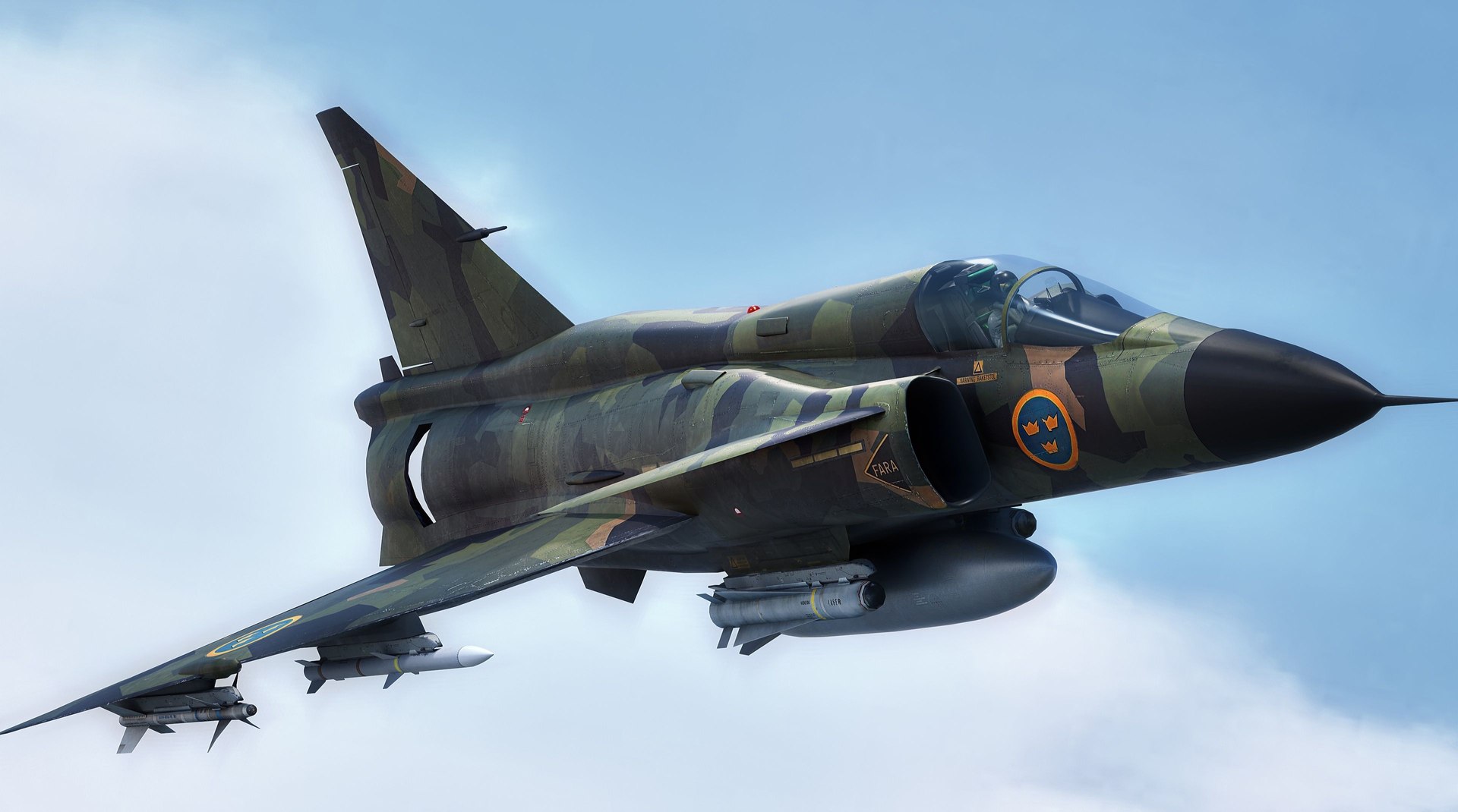 3D Saab 37 Viggen - Rigged - High Resolution Cocpit Model - TurboSquid ...