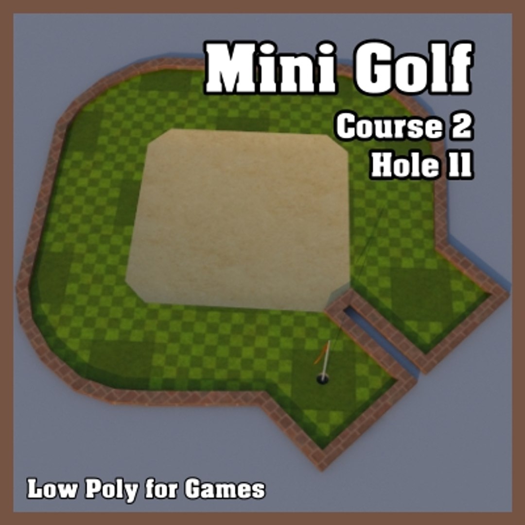 3d mini golf hole model