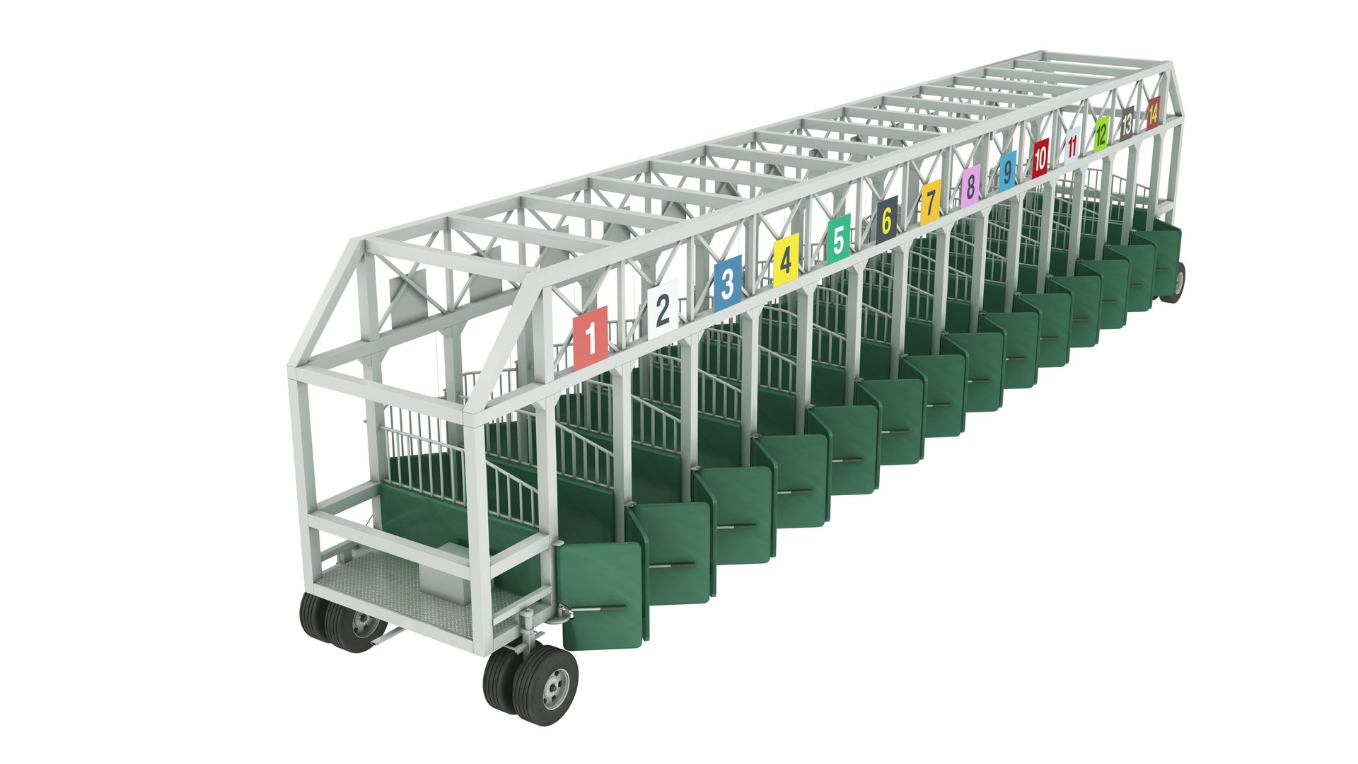 Horse Track Start Gate And Finish Line Tower 3D - TurboSquid 2268529