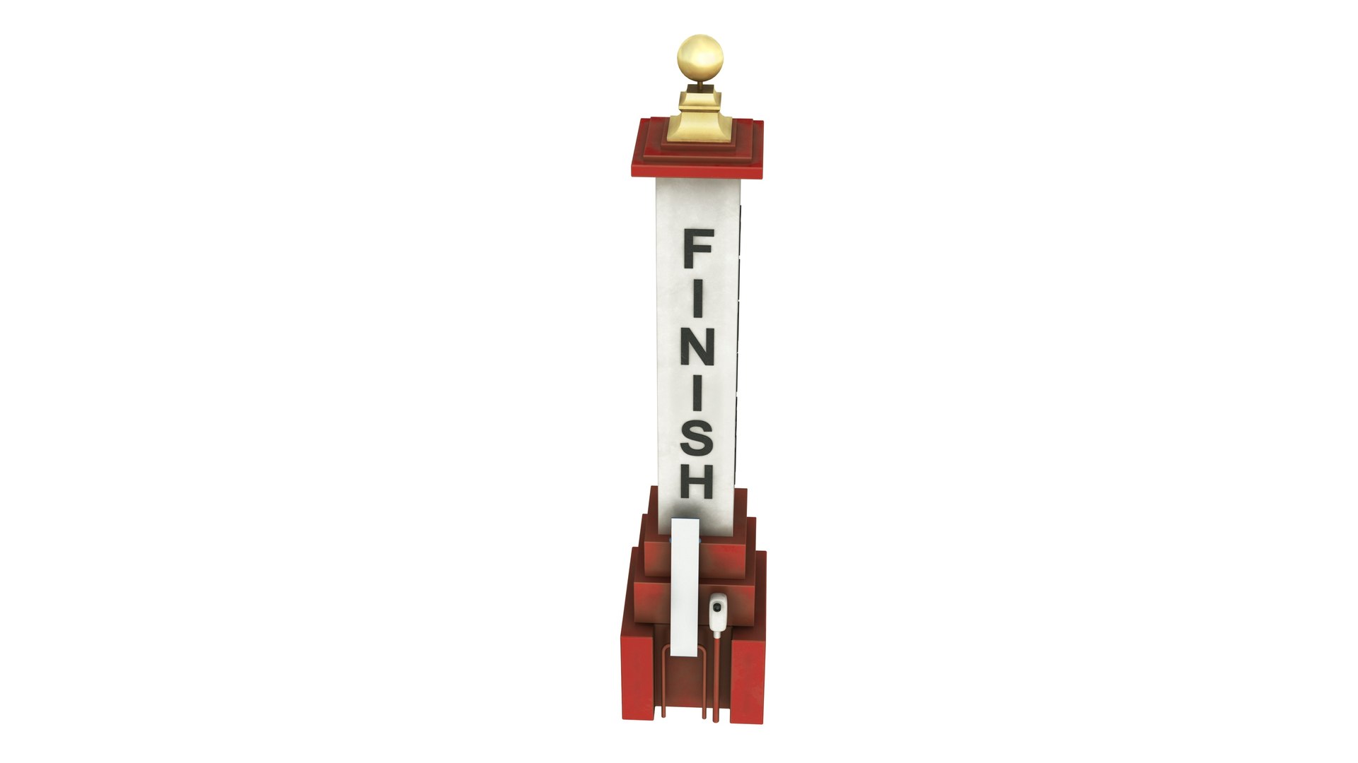 Horse Track Start Gate And Finish Line Tower 3D - TurboSquid 2268529