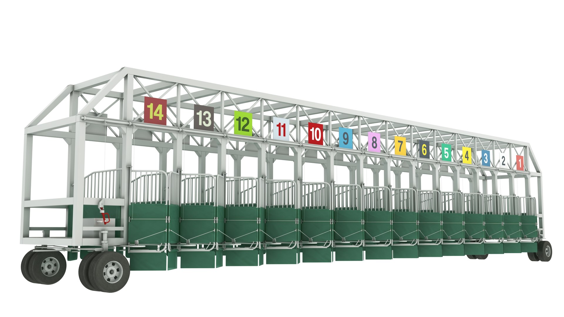 Horse Track Start Gate And Finish Line Tower 3D - TurboSquid 2268529