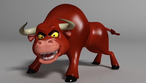 cartoon bull rigged 3d model