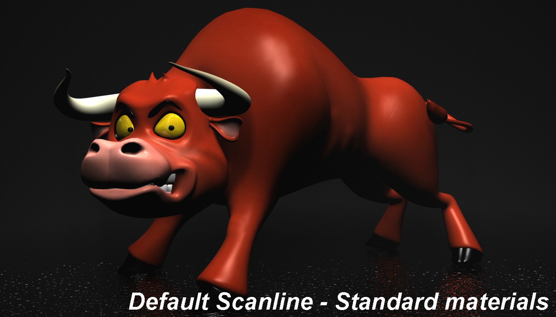 Cartoon Bull Rigged 3d Model