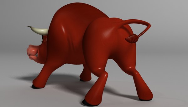 cartoon bull rigged 3d model