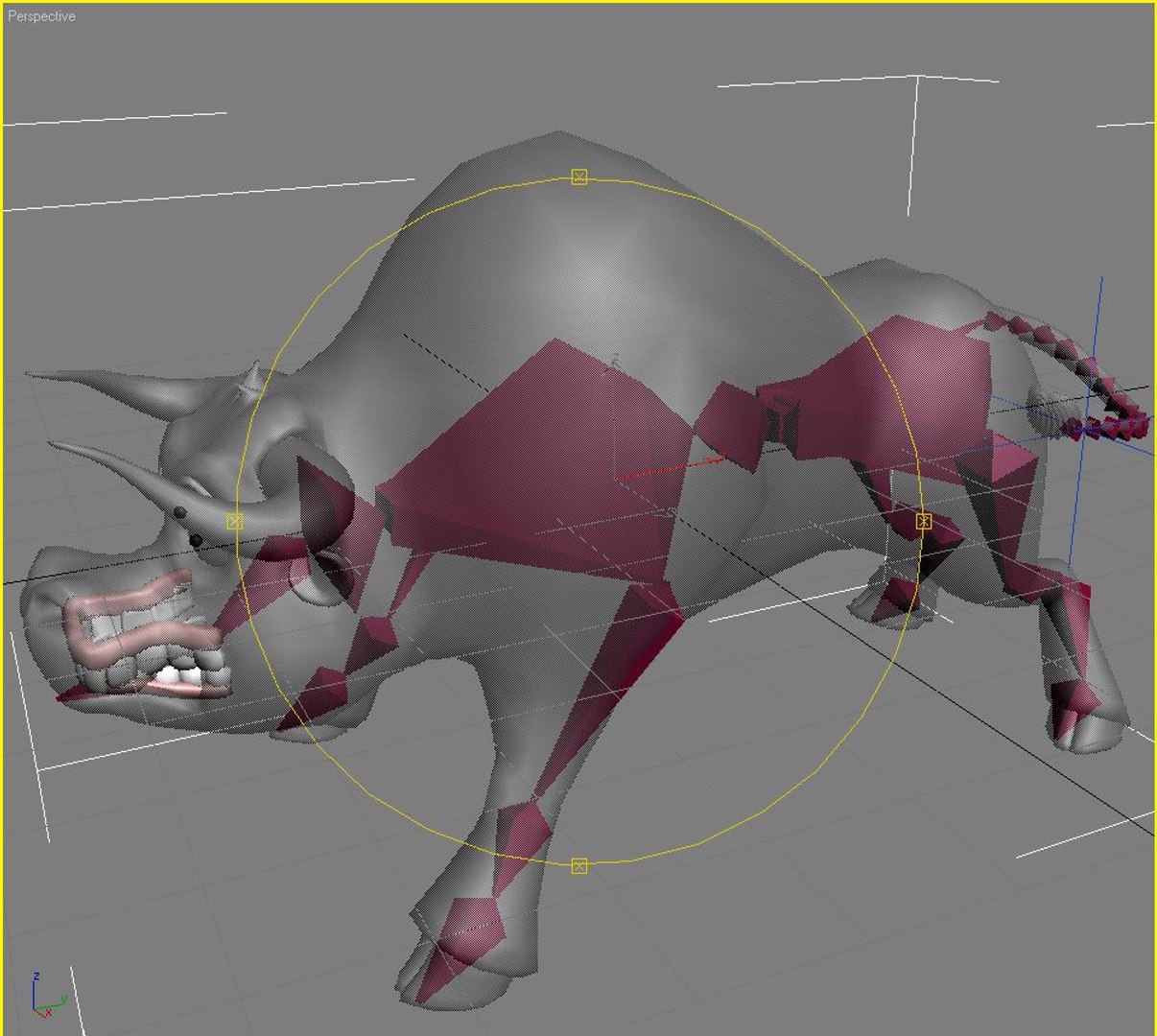 Cartoon Bull Rigged 3d Model