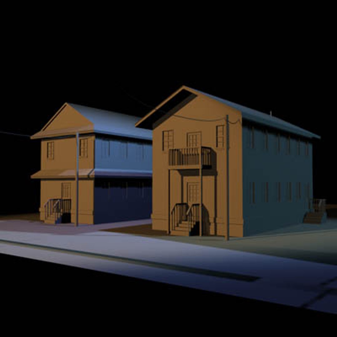 military barracks 01 buildings 3d model