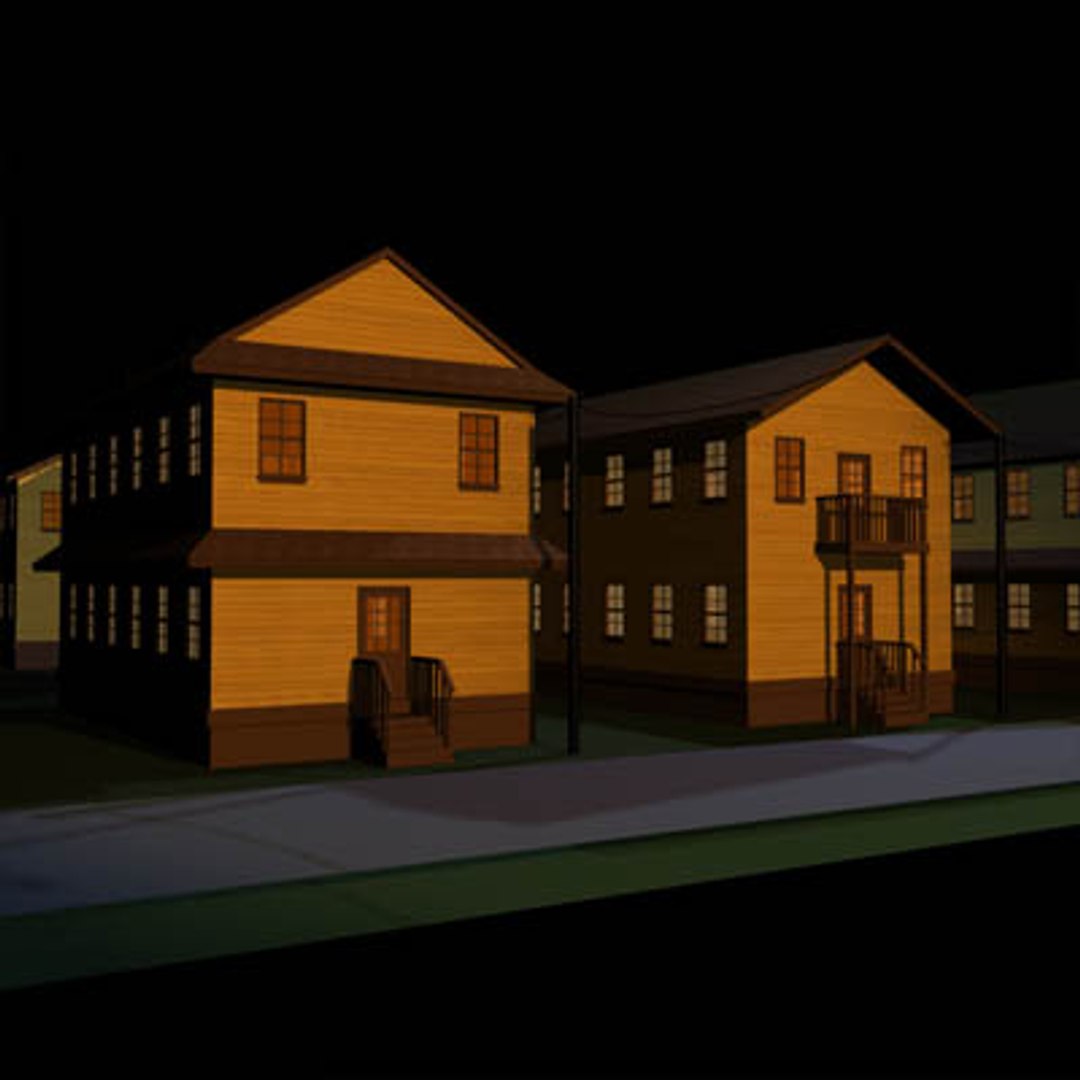 military barracks 01 buildings 3d model