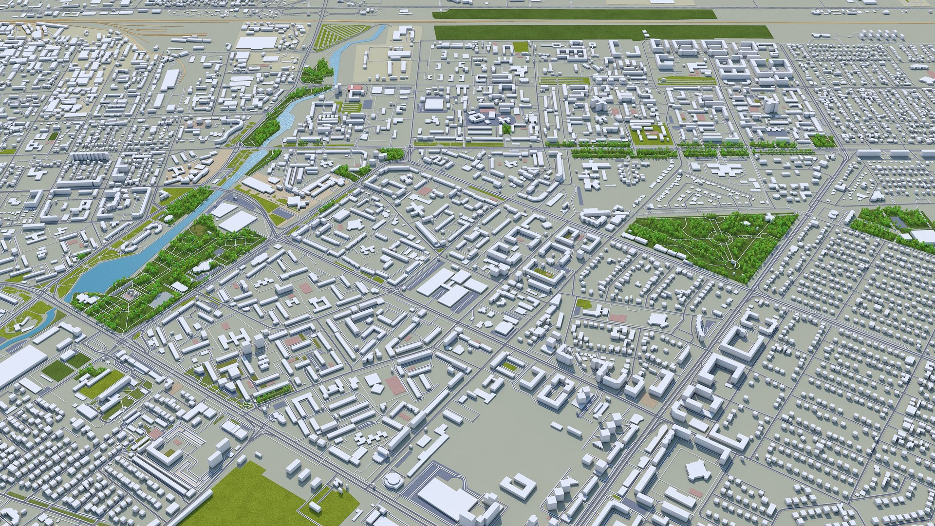 City Area Building 3D Model - TurboSquid 1608554