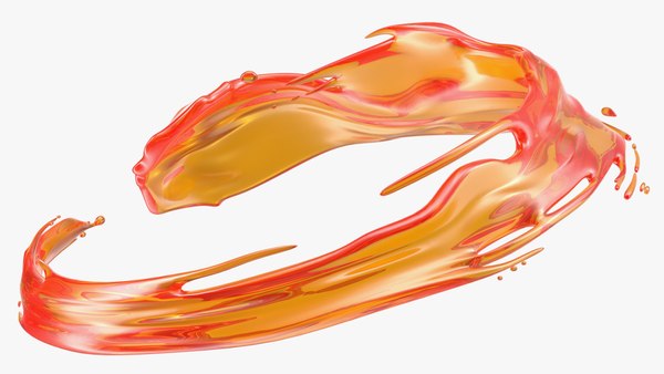 modelo 3d Splash de círculo líquido rojo - TurboSquid 1856474