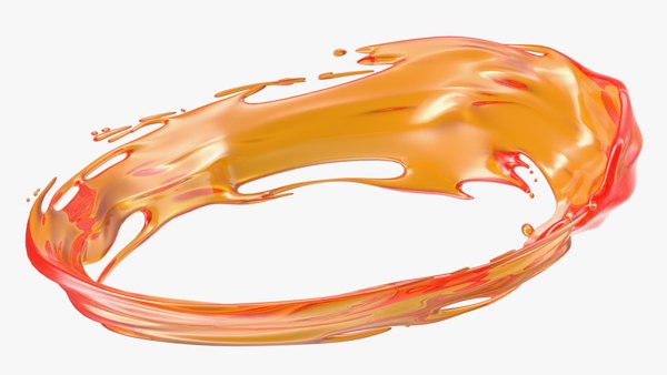 modelo 3d Splash de círculo líquido rojo - TurboSquid 1856474