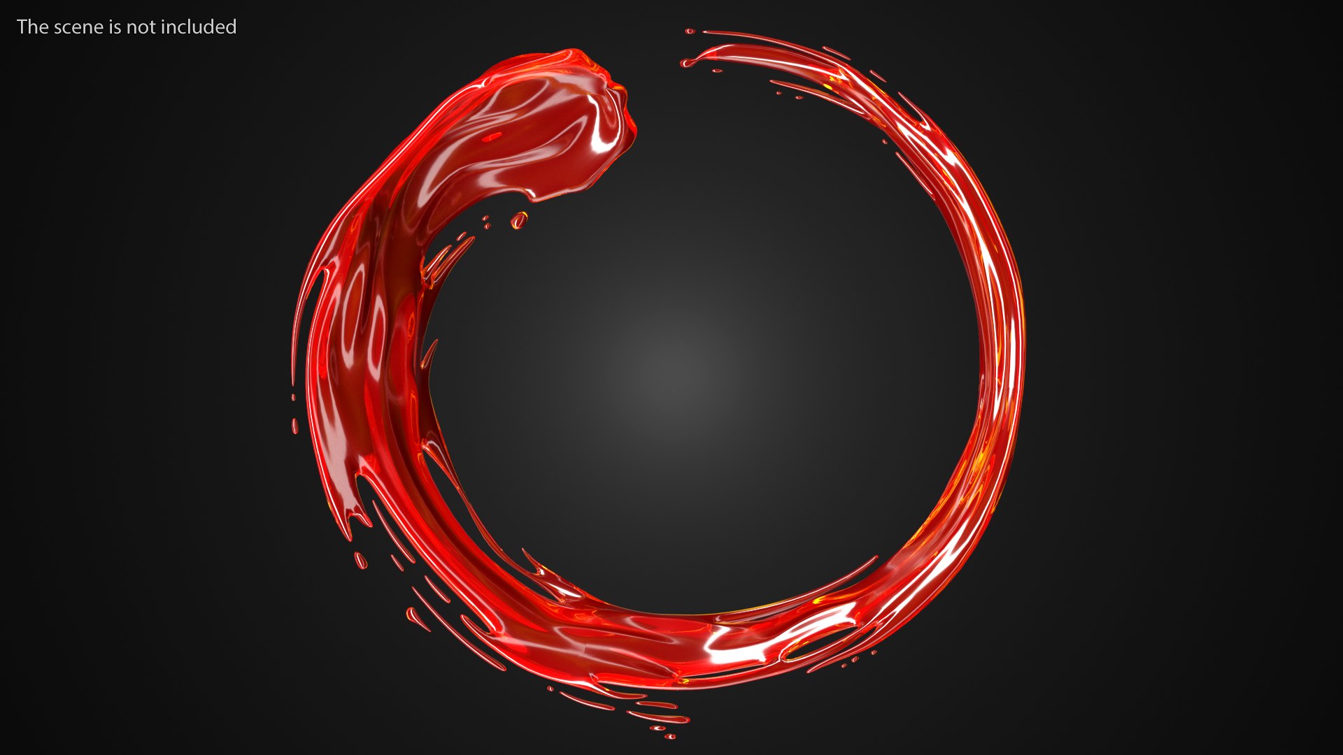 3D Red Liquid Circle Splash - TurboSquid 1856474