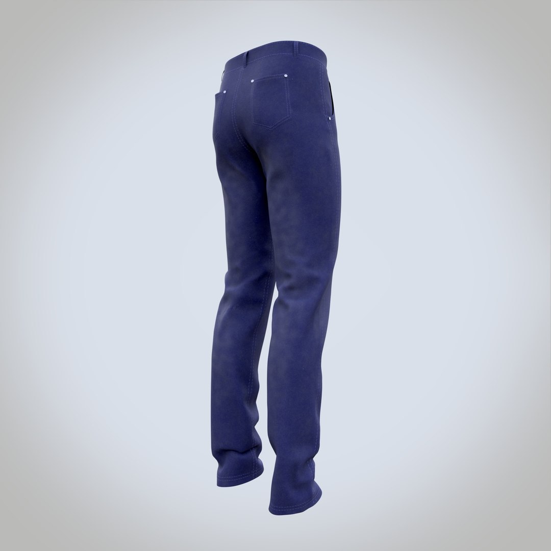 Male Denim Pants Model - TurboSquid 1429303