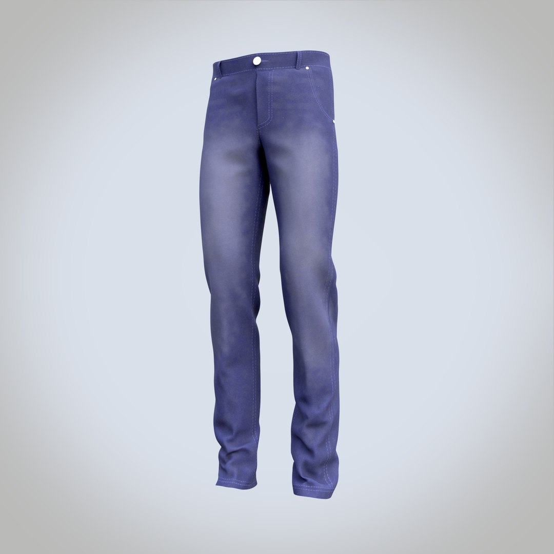 Male Denim Pants Model - TurboSquid 1429303