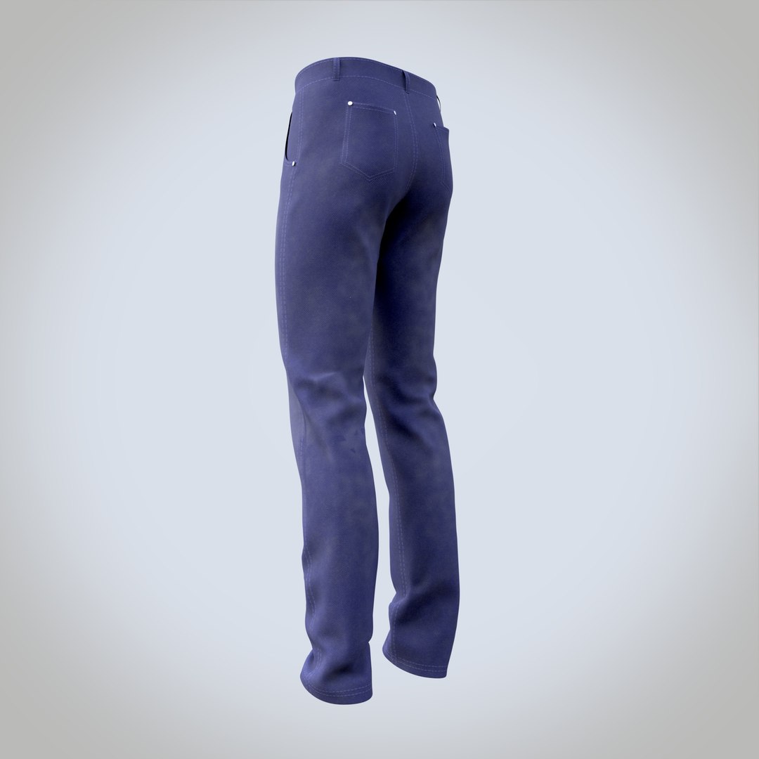 Male Denim Pants Model - TurboSquid 1429303