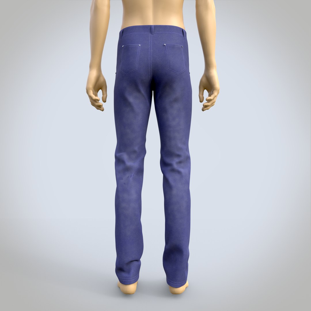 Male Denim Pants Model - TurboSquid 1429303