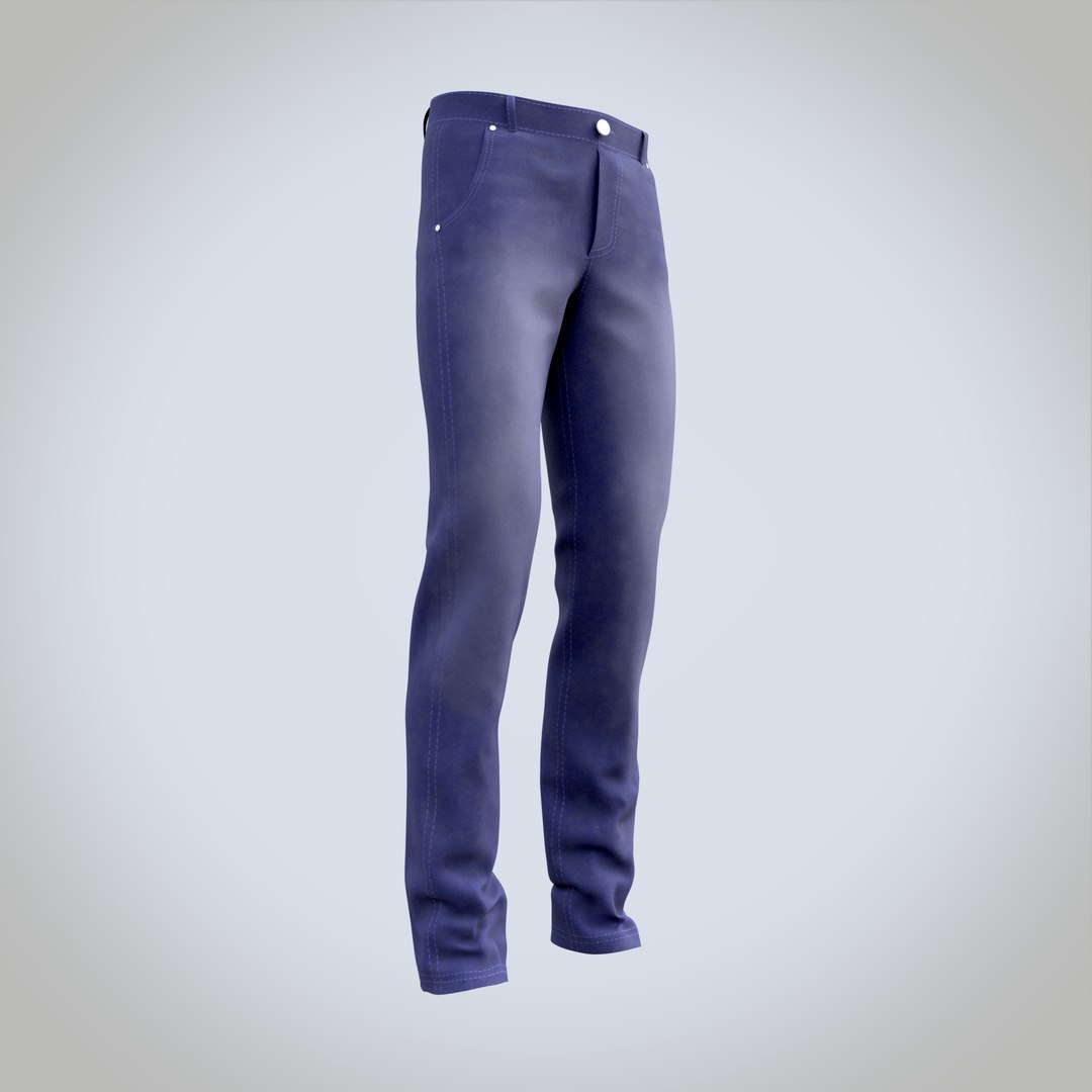 Male Denim Pants Model - TurboSquid 1429303