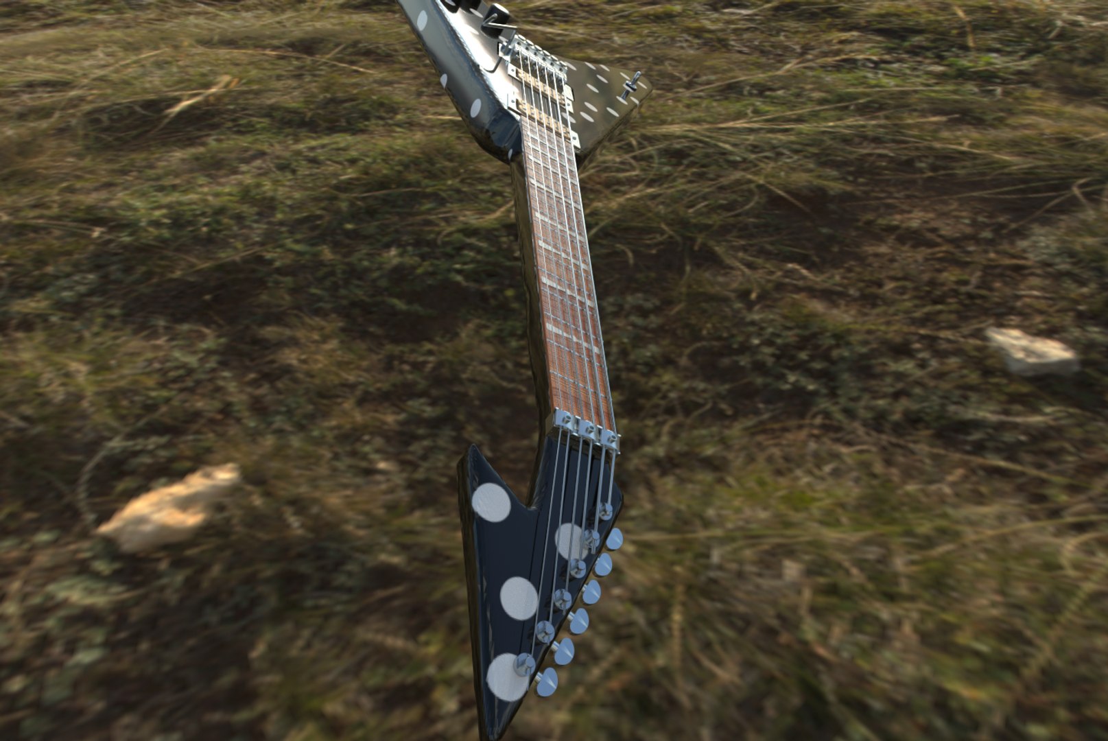 Guitar V Model - TurboSquid 1632653