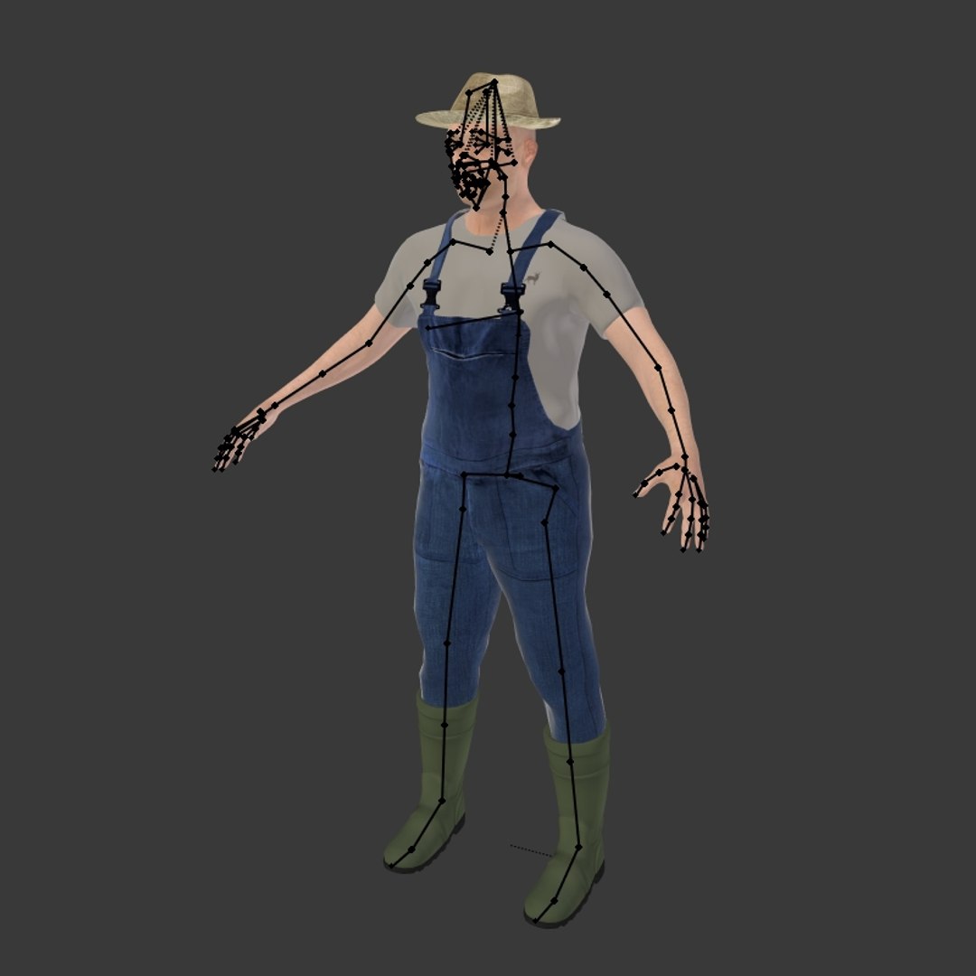 3D farmer working model - TurboSquid 1425950