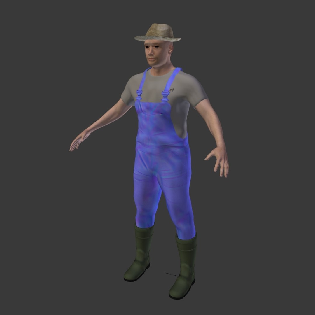 3D farmer working model - TurboSquid 1425950