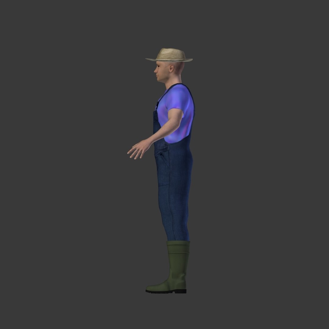 3D farmer working model - TurboSquid 1425950