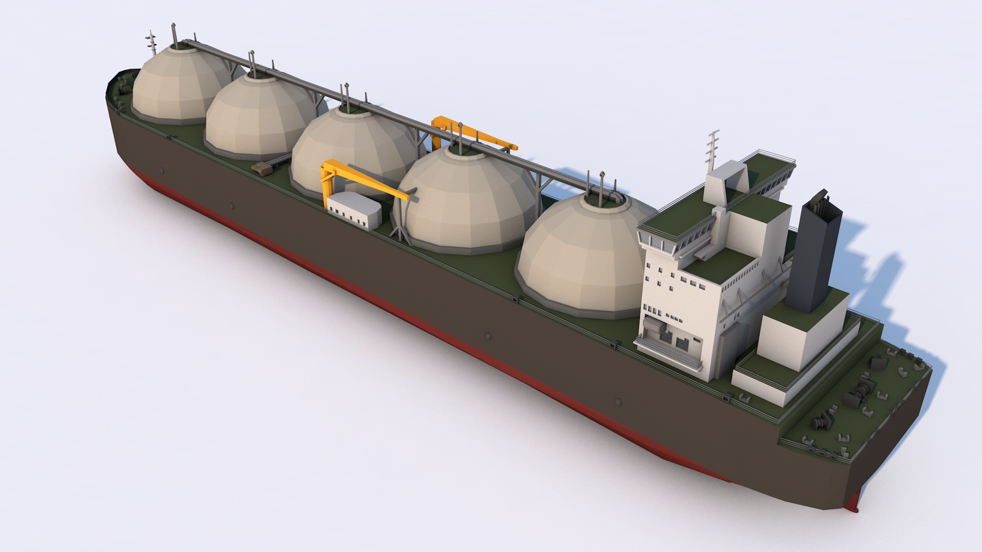 Gas Carrier Tanker Ship 3D Model - TurboSquid 2215596