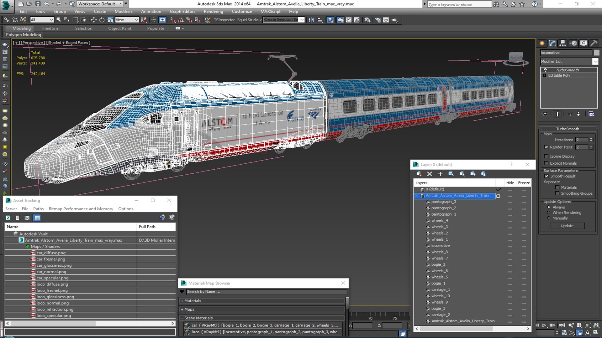 3d Amtrak Alstom Avelia Liberty Train Turbosquid 2089630