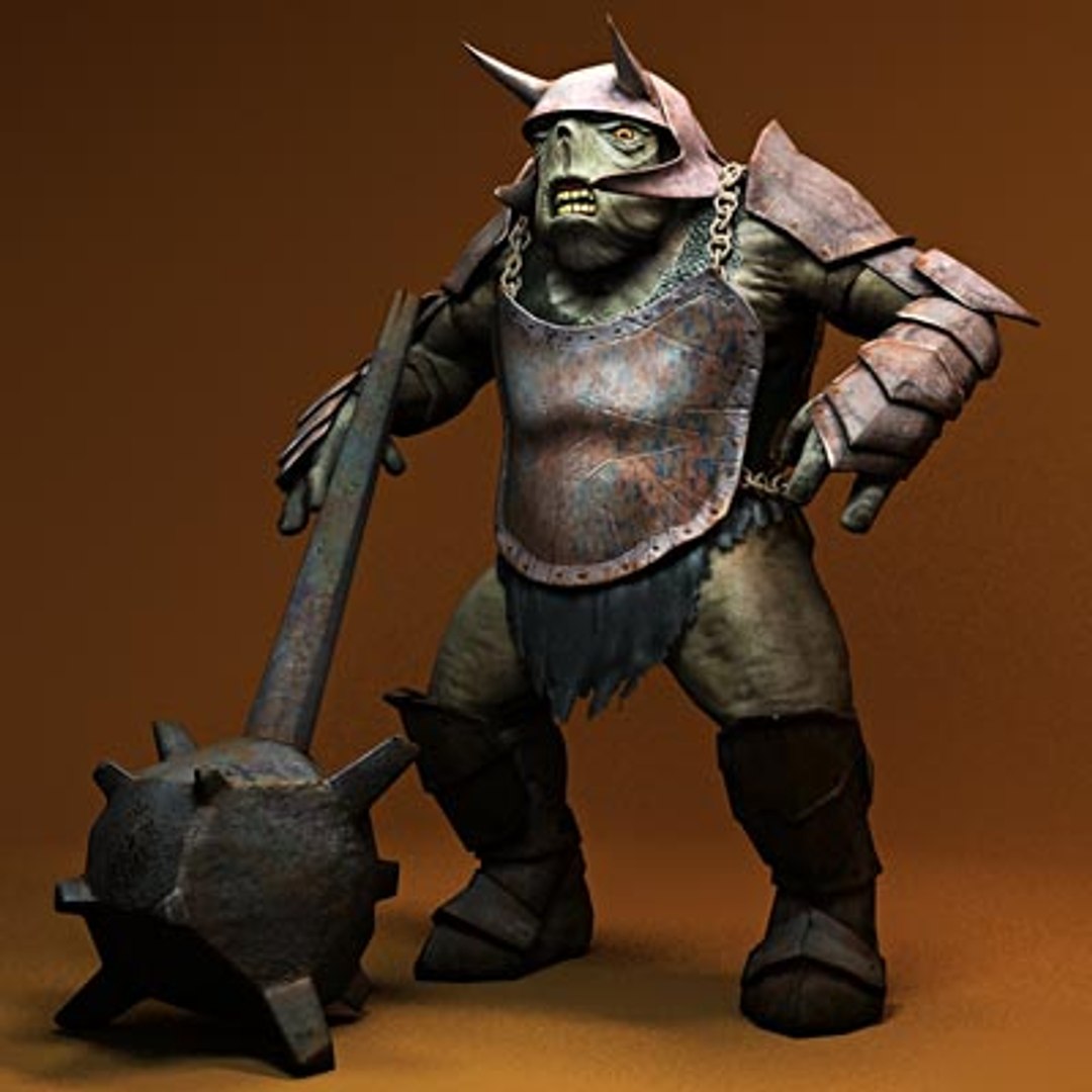 Armed Cave Troll Fantasy Creatures Max