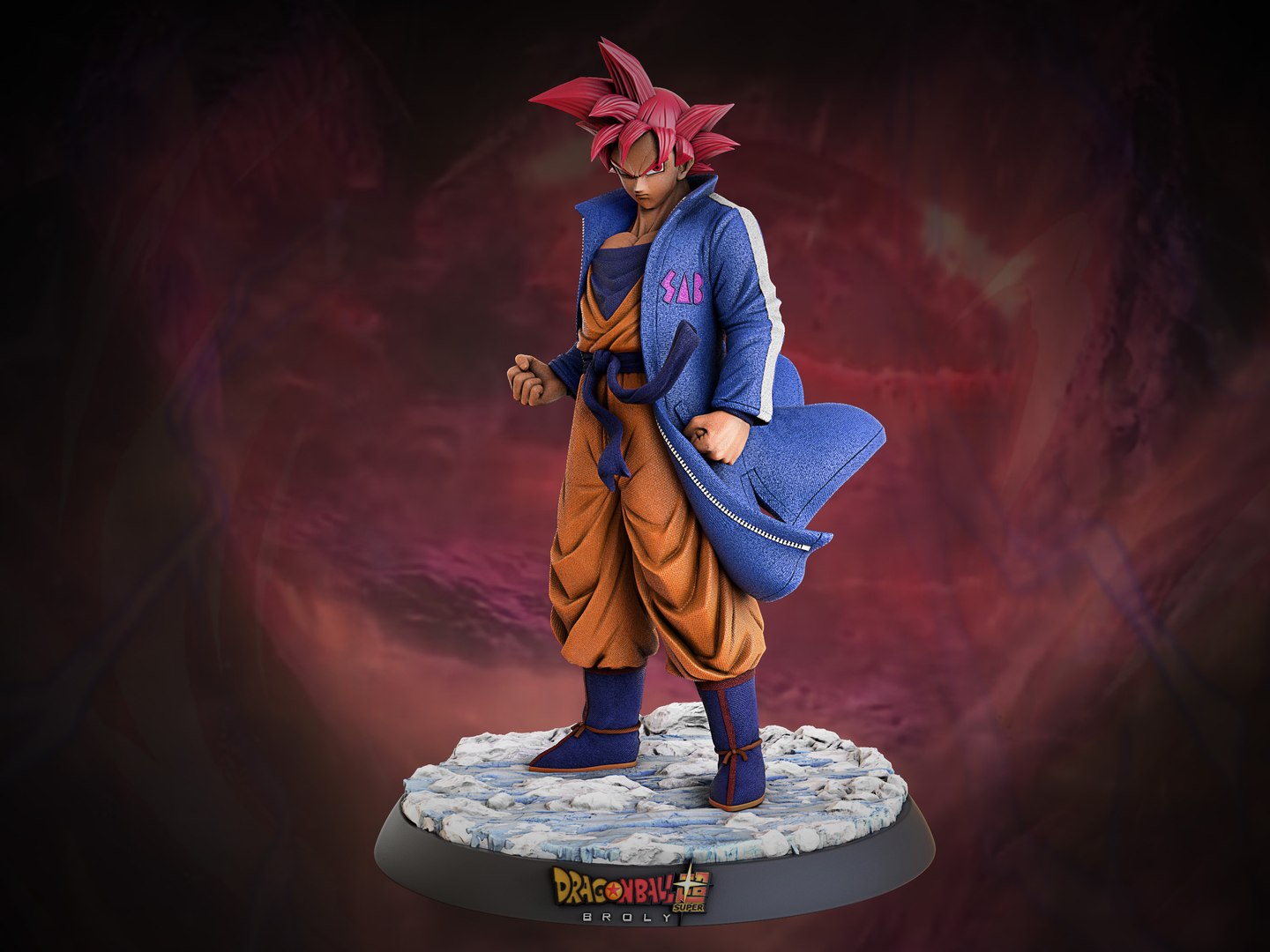 Son Goku Super Saiyan God 3D Model - TurboSquid 2004275