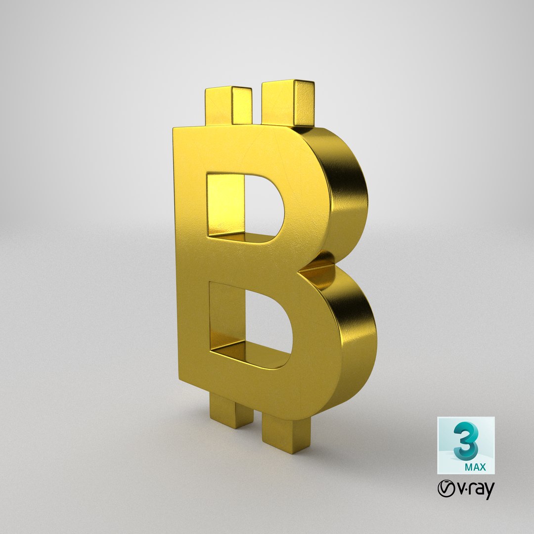 Graph Bitcoin Symbol 3D - TurboSquid 1647028