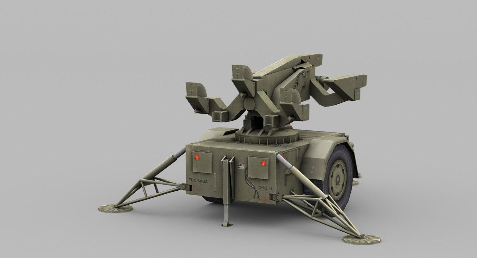 Low-poly Hawk Missile Launcher Max