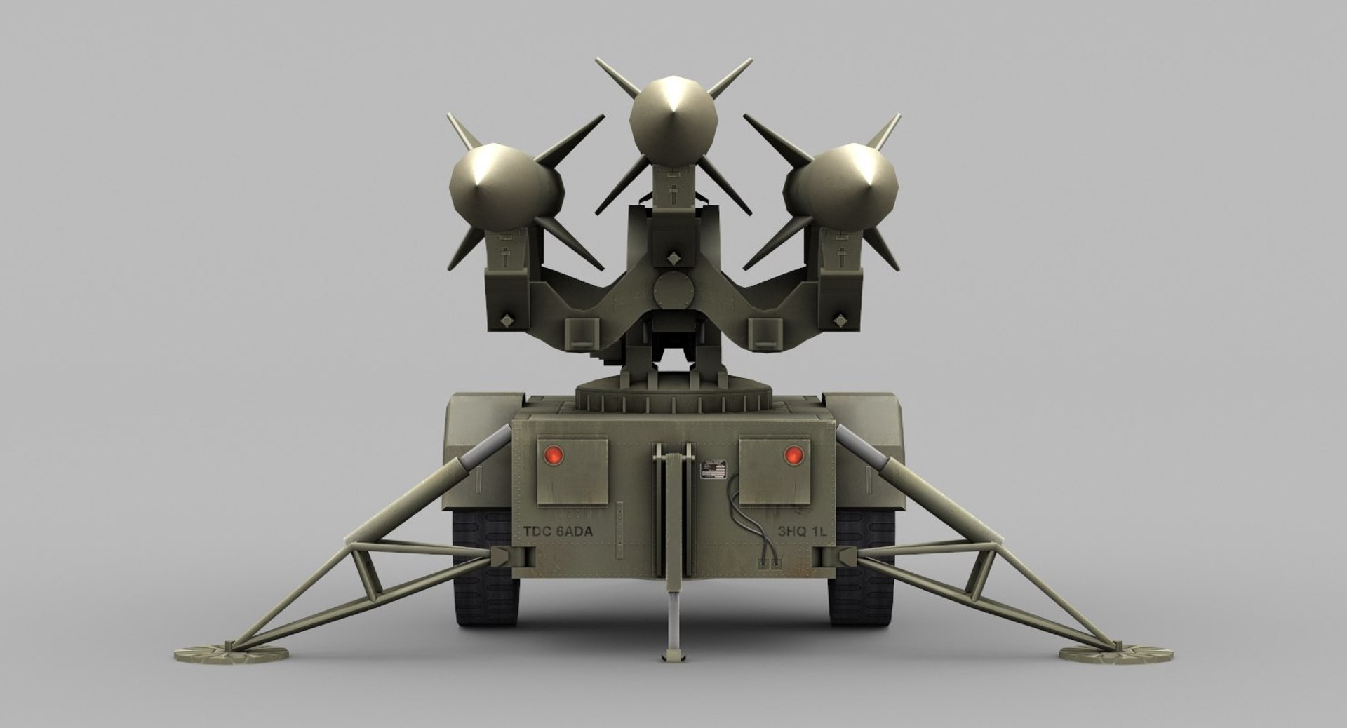 Low-poly Hawk Missile Launcher Max