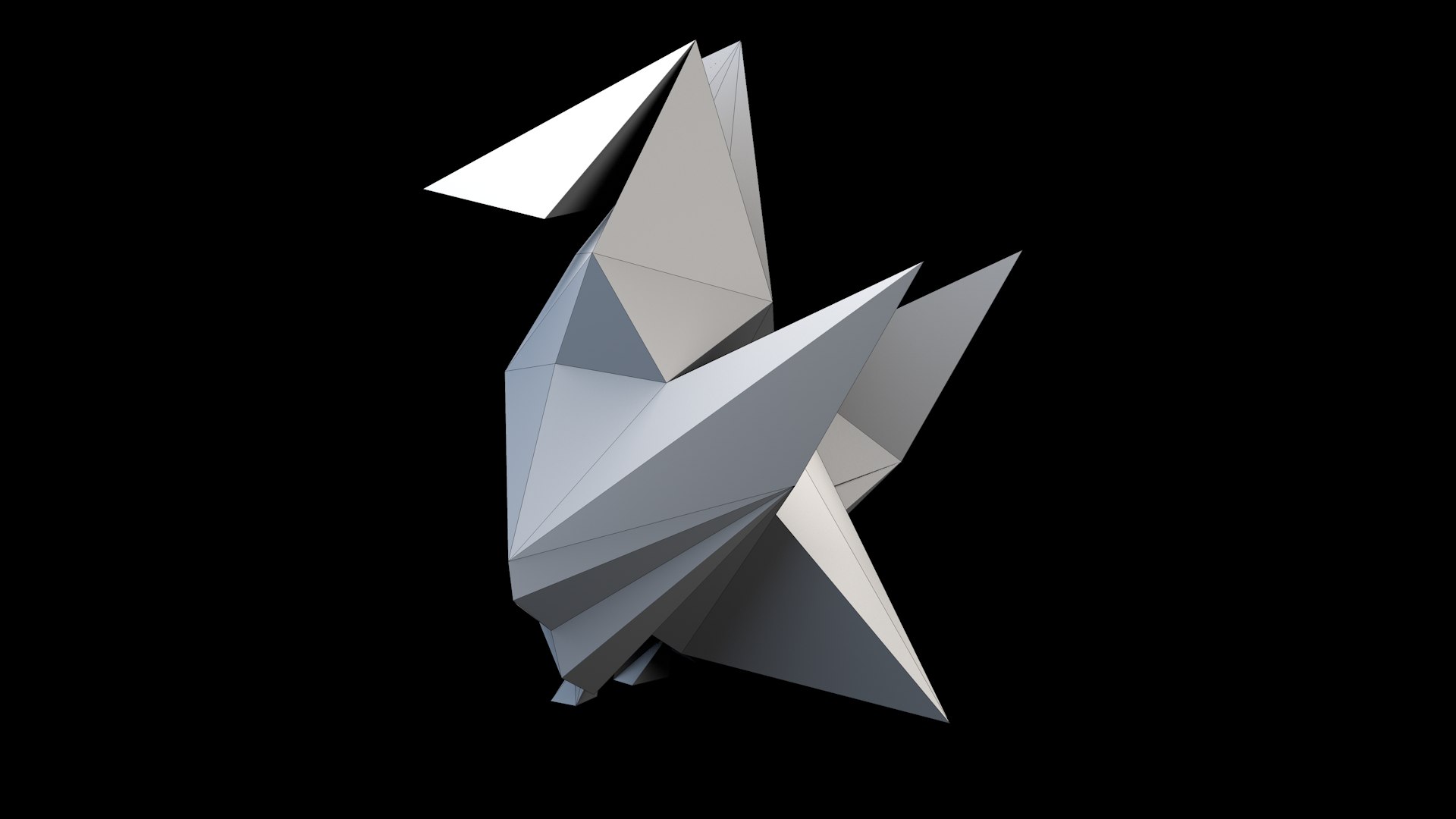 Origami Bird Model - TurboSquid 2037675