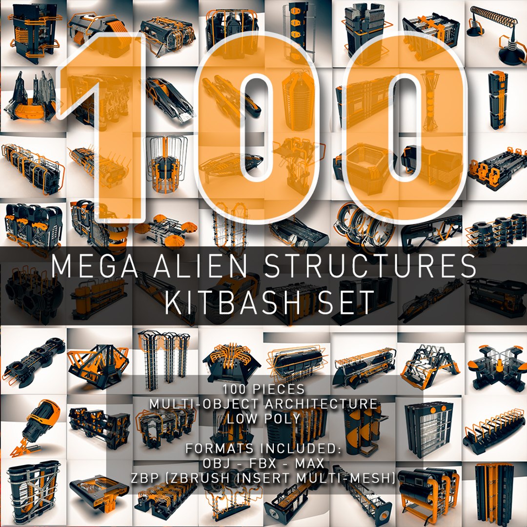 Alien Structures - Kitbash 3D Model - TurboSquid 1645058
