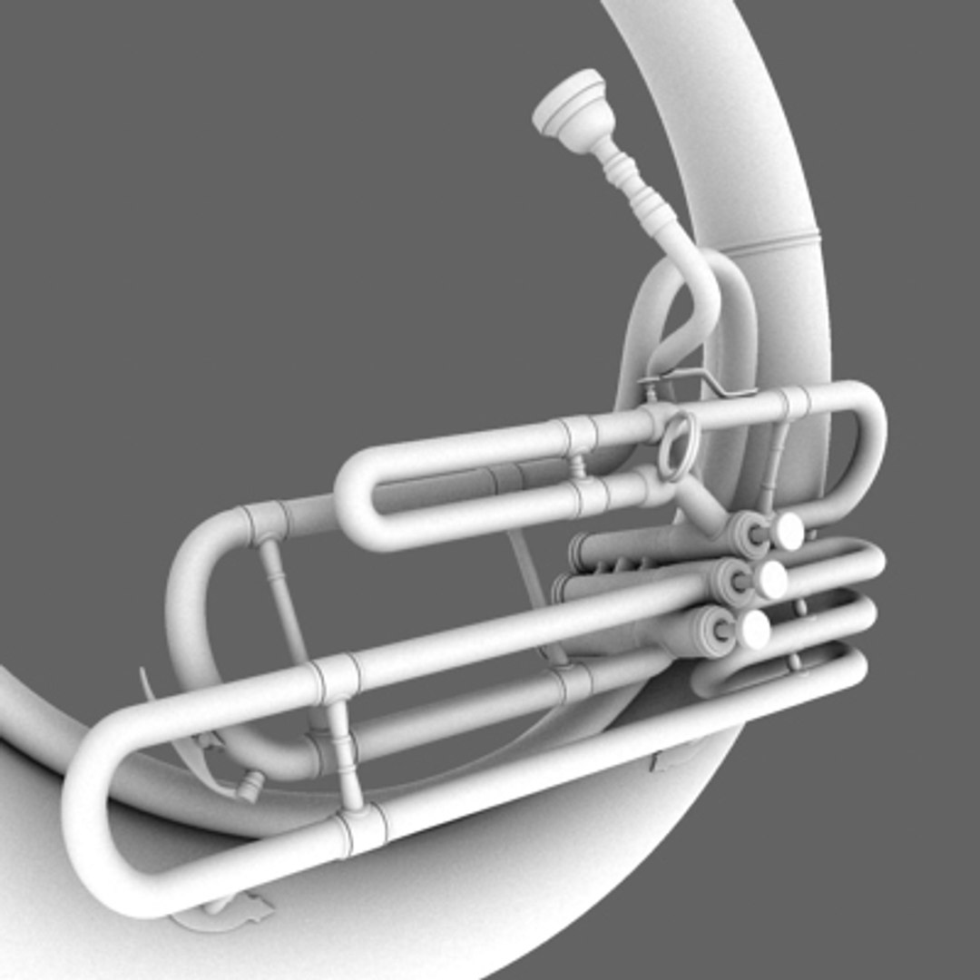 Tuba Tube Brass 3d Obj