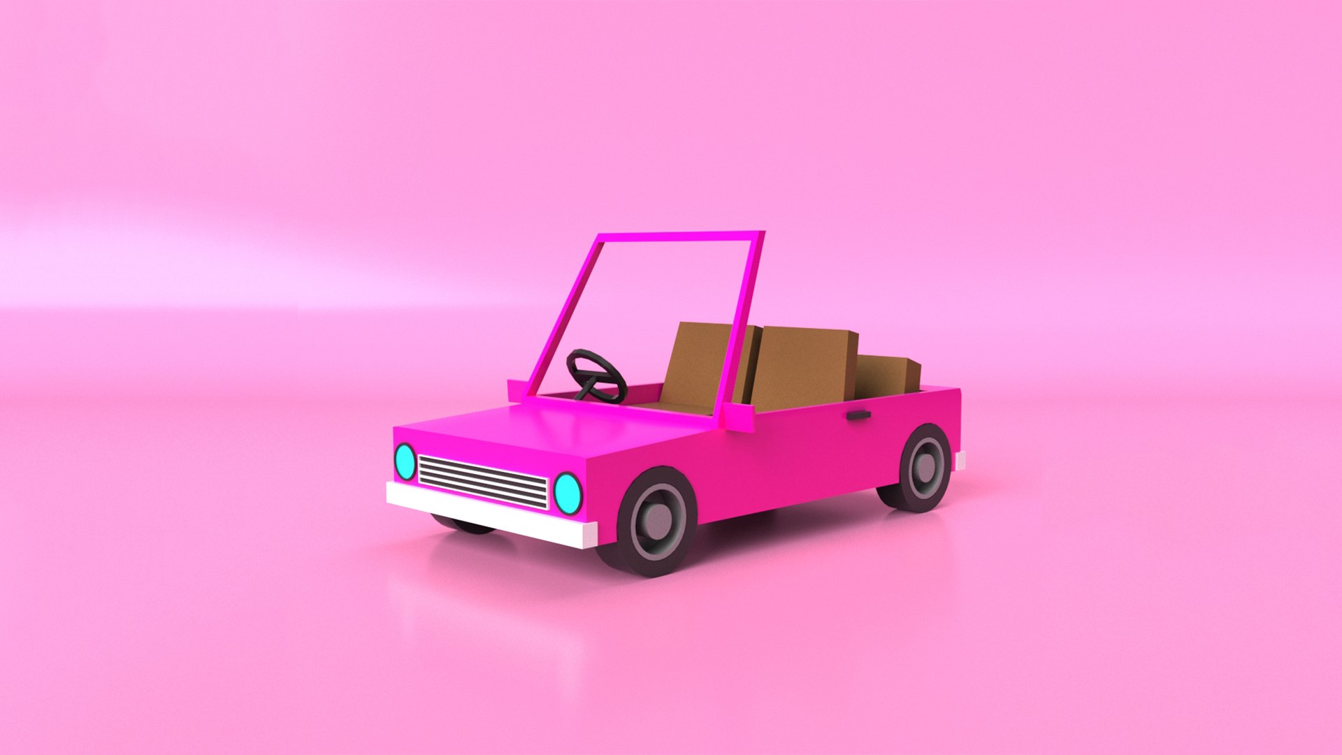 3D Model Cartoon Car V6 - TurboSquid 2198952