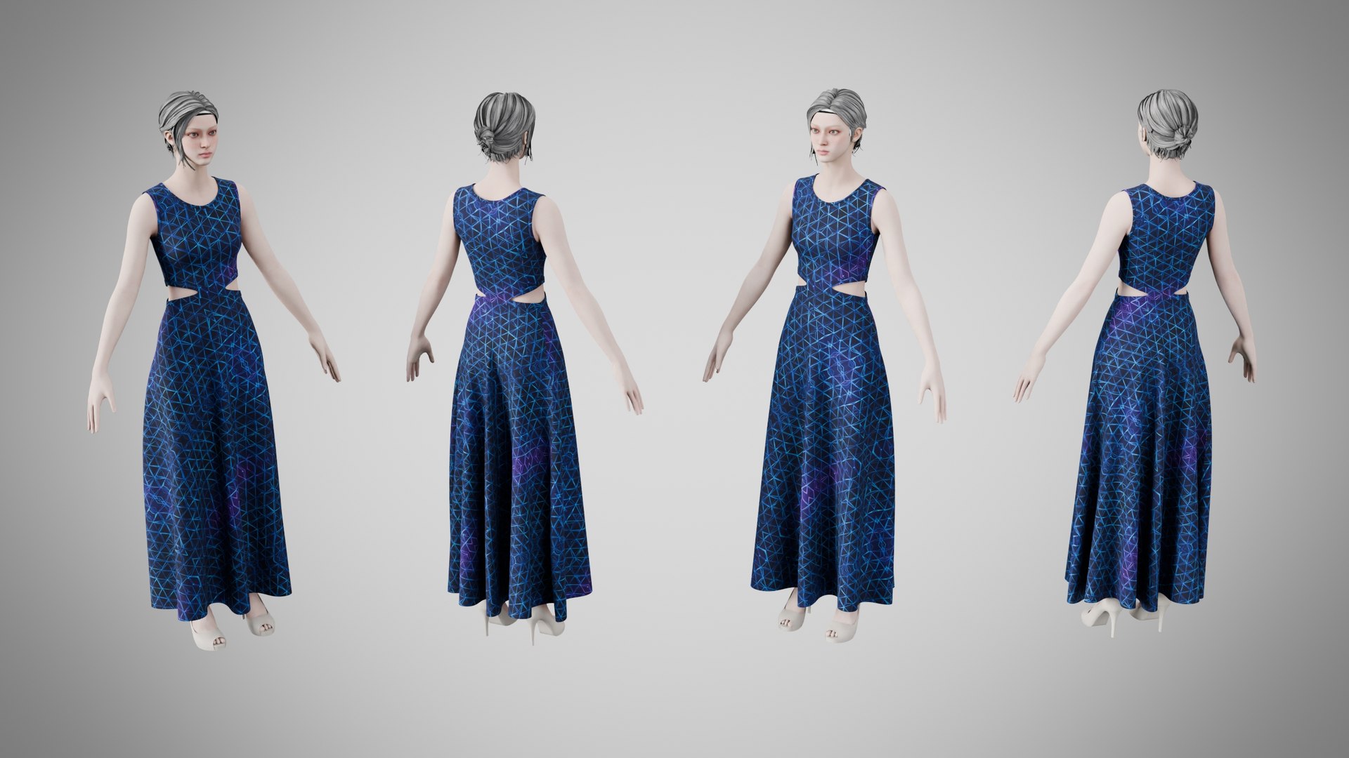 3D Model Dress 31 Cyber Polygon Mesh - TurboSquid 2494380