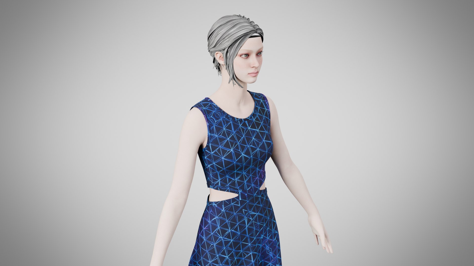 3D Model Dress 31 Cyber Polygon Mesh - TurboSquid 2494380