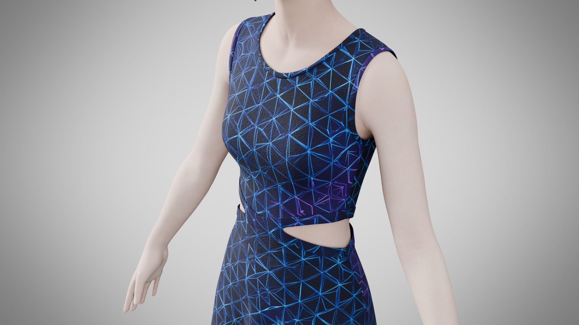 3D Model Dress 31 Cyber Polygon Mesh - TurboSquid 2494380