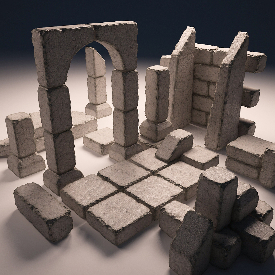 stone pack 3d model
