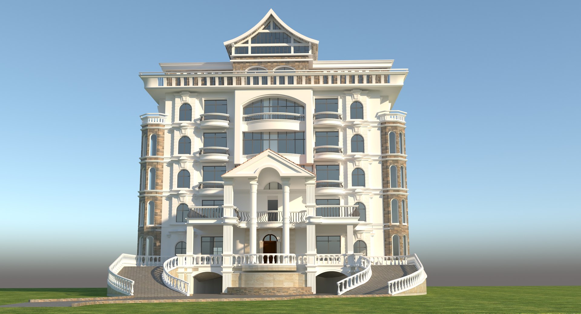 3D residential building architectural - TurboSquid 1564878