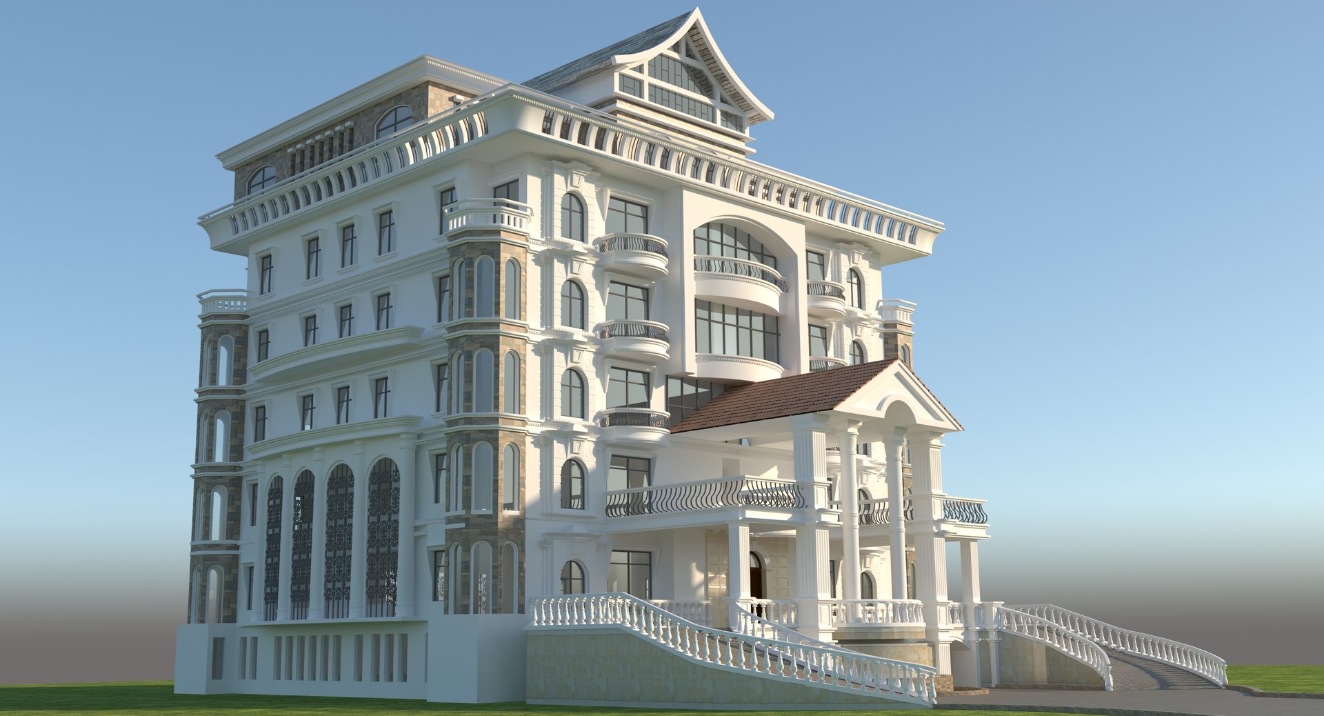 3D residential building architectural - TurboSquid 1564878