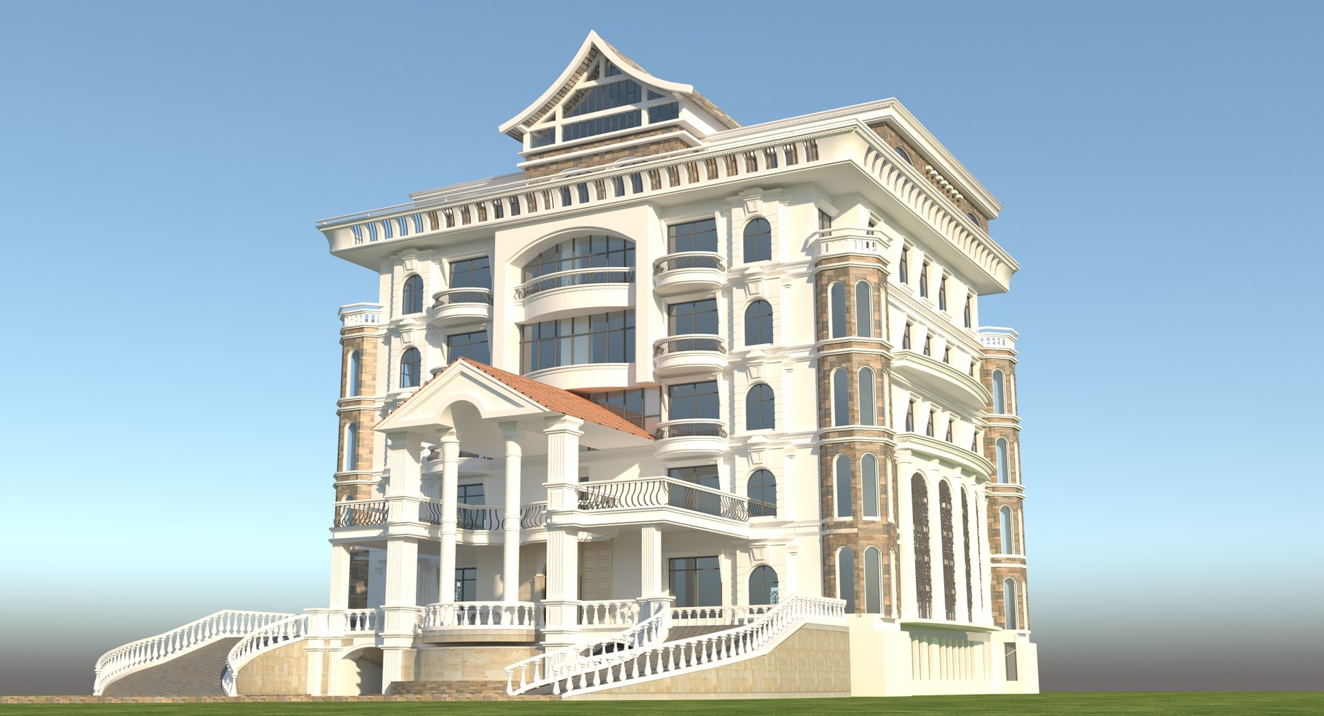 3D residential building architectural - TurboSquid 1564878