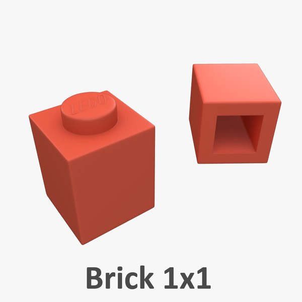lego bricks 1x1 3d model