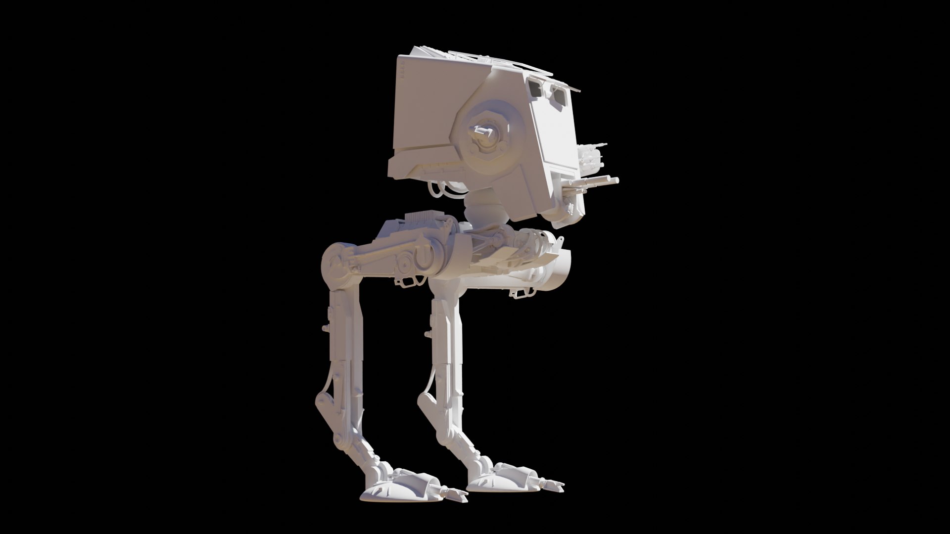 3D Star Wars All Terrain Scout Transport AT-ST - TurboSquid 2135251