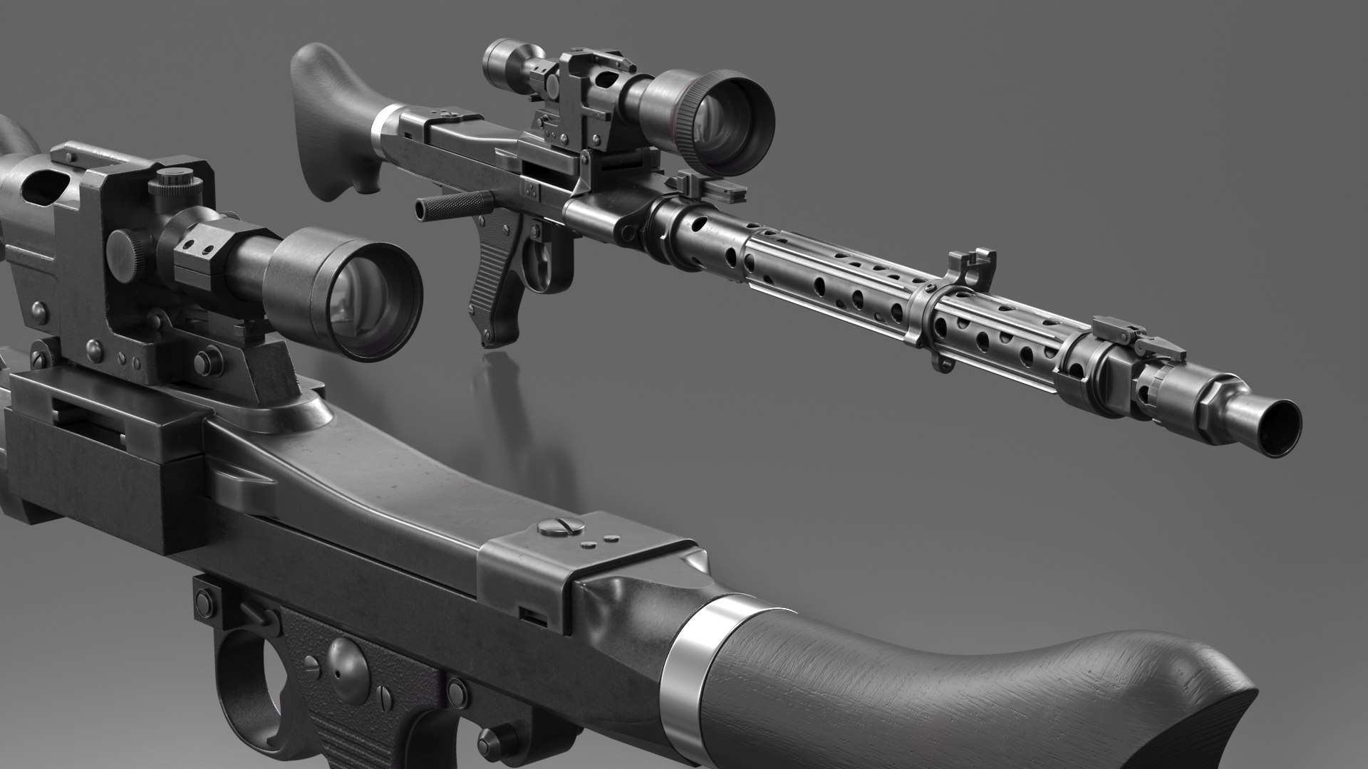 Imperial DLT-19X Sniper Blaster Rifle 3D - TurboSquid 2417353