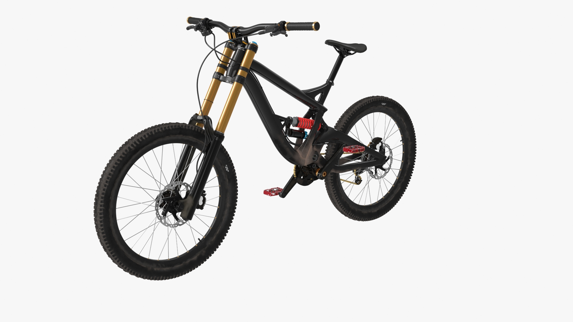 Mountain Bike With Full Suspension Rigged 3D Model - TurboSquid 2335600