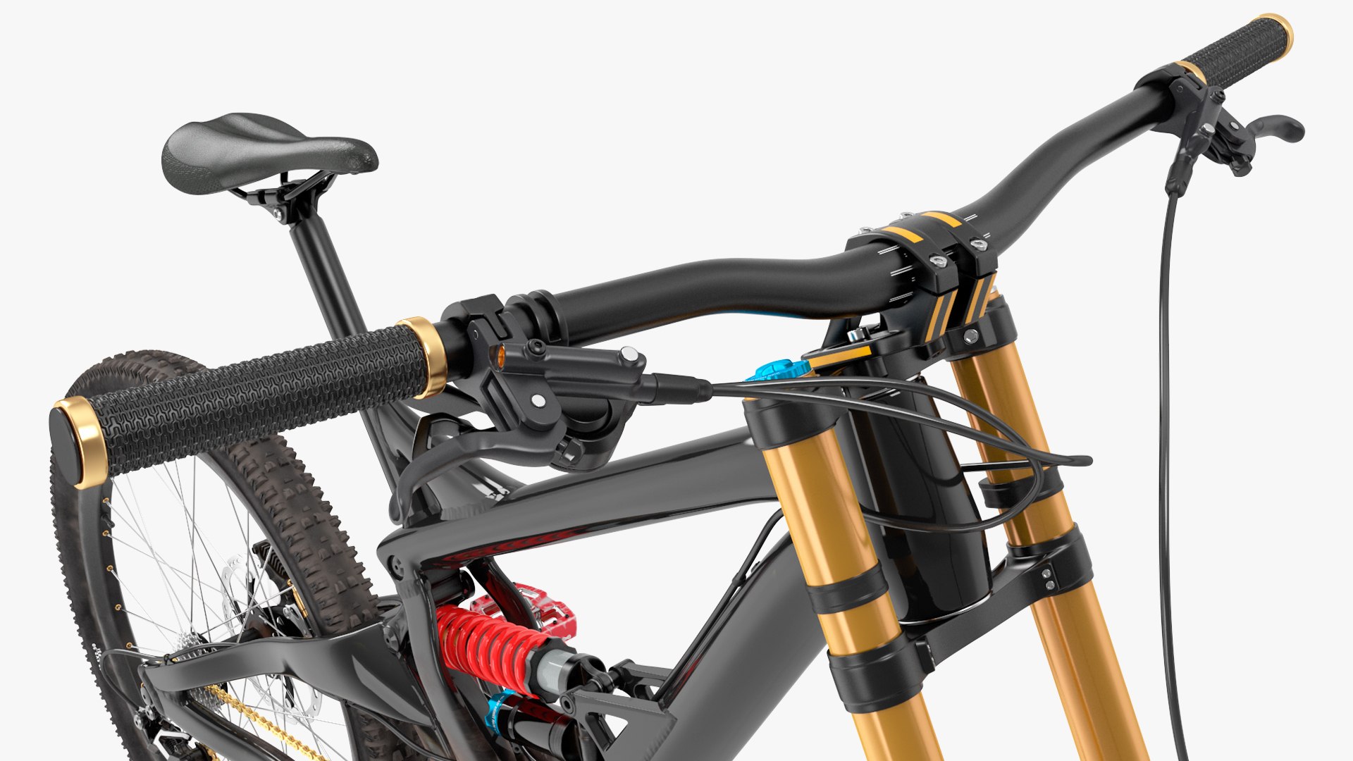 Mountain Bike With Full Suspension Rigged 3D Model - TurboSquid 2335600
