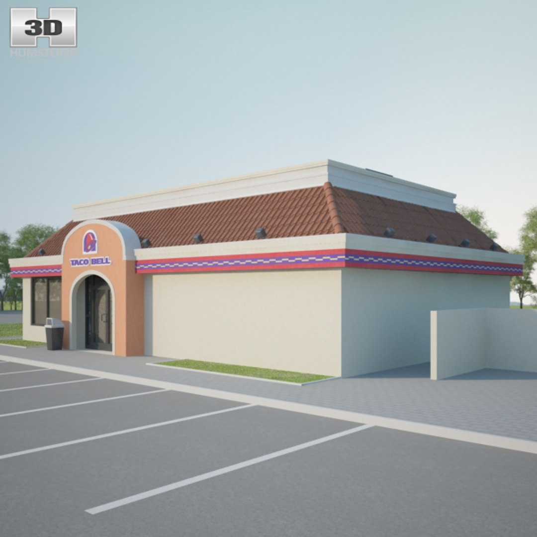 Taco bell restaurant 3D model - TurboSquid 1235627